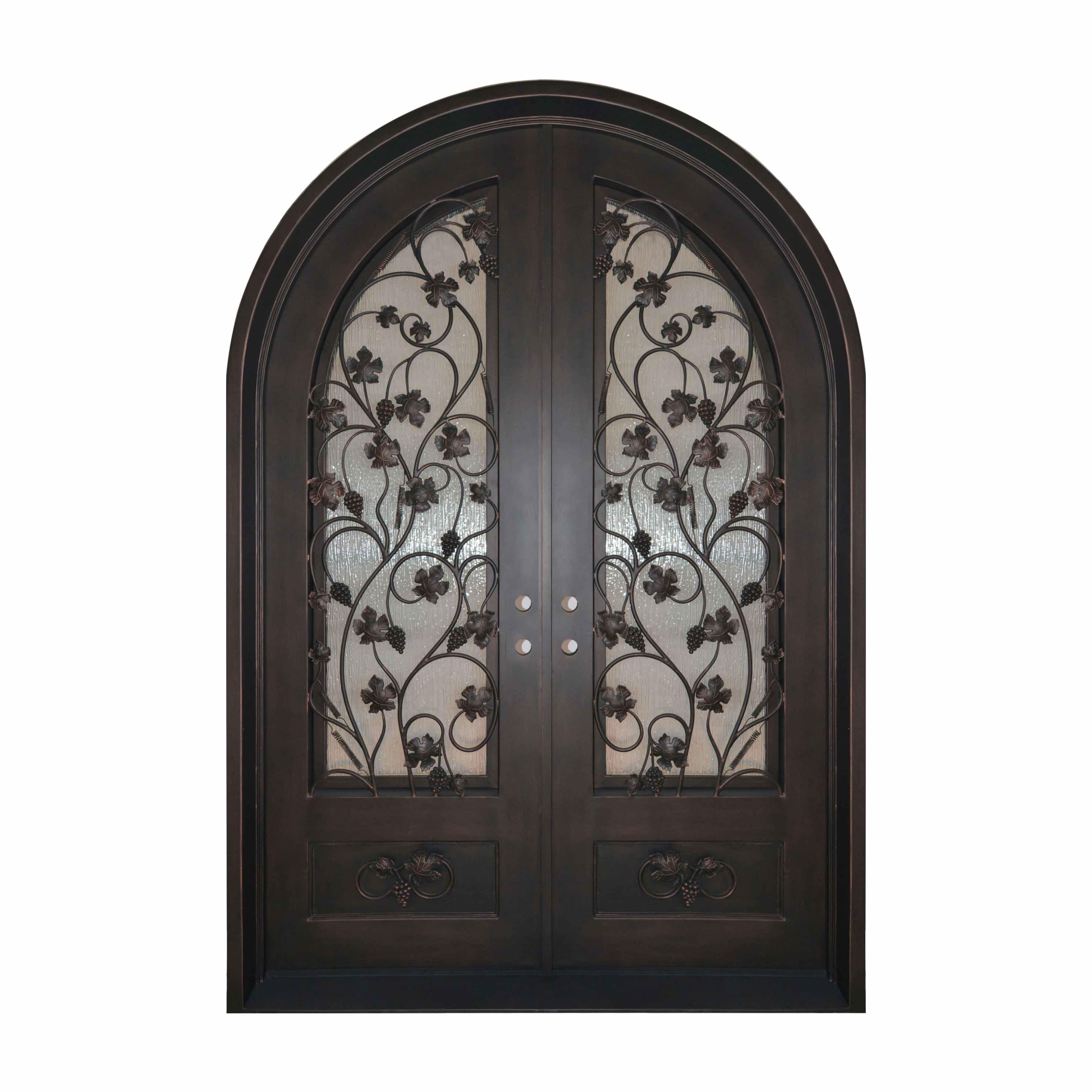 IWD Custom Luxury Wrought Iron Double Front Door CLID-019