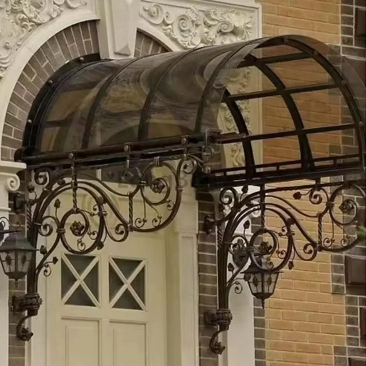IWD Round Top Rustic Iron Overhang Awing AW006
